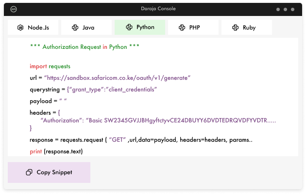 Daraja Developer Portal | Safaricom